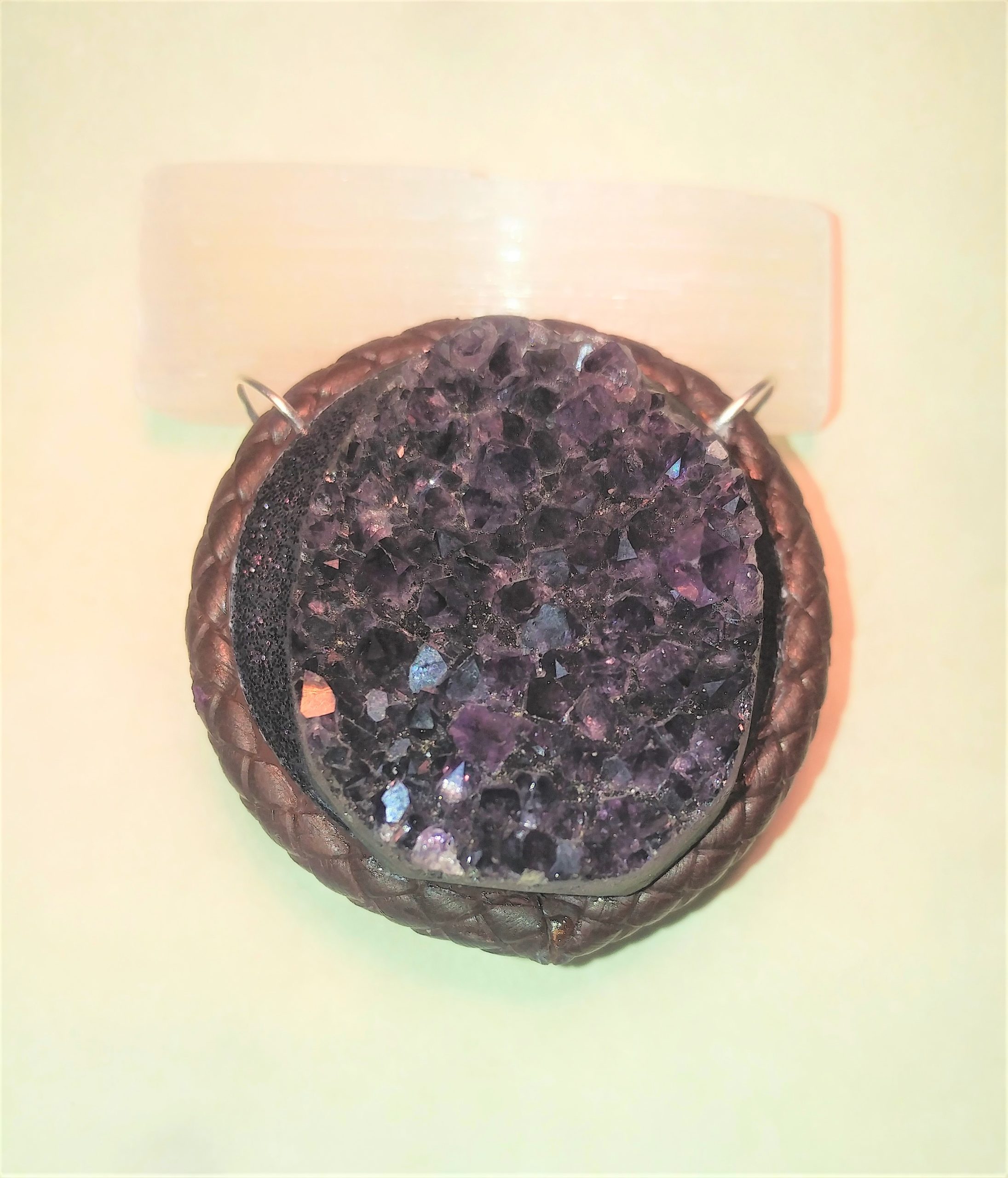 Druzy Amethyst with Selenite Talisman – The Holo Tree